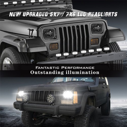 SABRE - 5x7 Inch LED Headlight. 90W L3000lm H6000lm. Powerful with ...